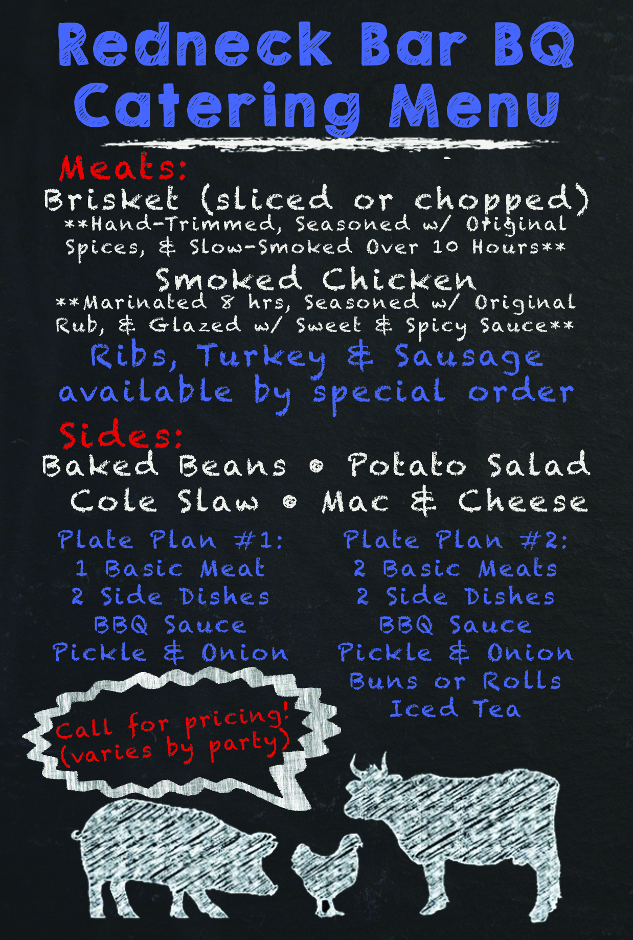 Menu & Catering Options | Redneck BarBQ